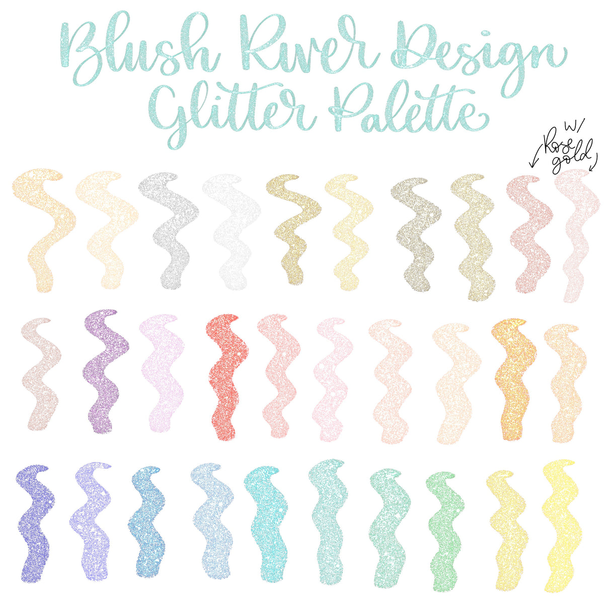 Glitter Brush Pack for Procreate – Blush River Design