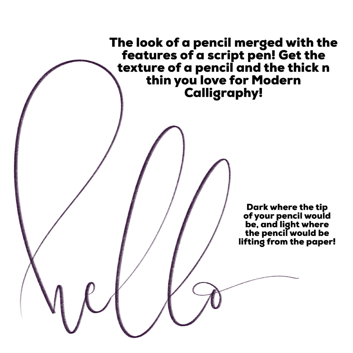 Modern Calligraphy Pencil Procreate Brush – Blush River Design