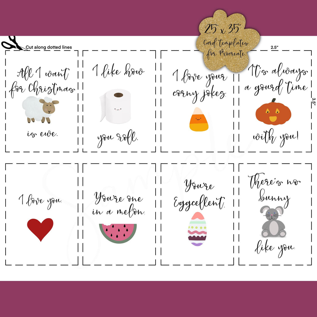 Procreate Card Templates – Blush River Design