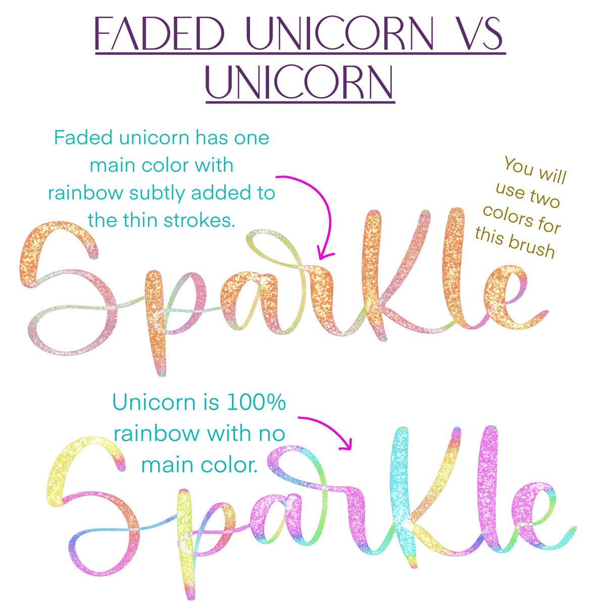 Unicorn Sparkles Procreate Brush Set – Blush River Design
